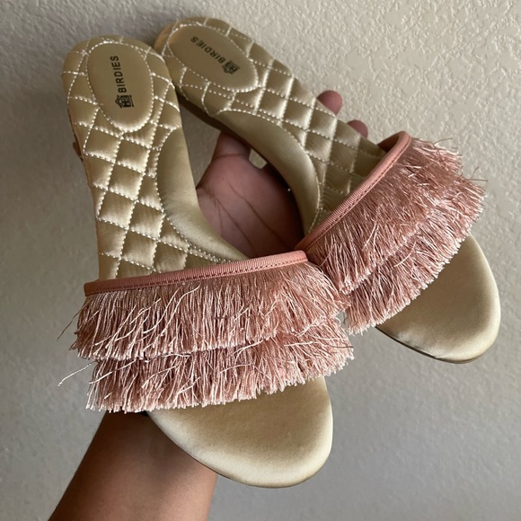 Birdies | Shoes | Birdies The Sparrow Fringe Slip On Sandal | Poshmark